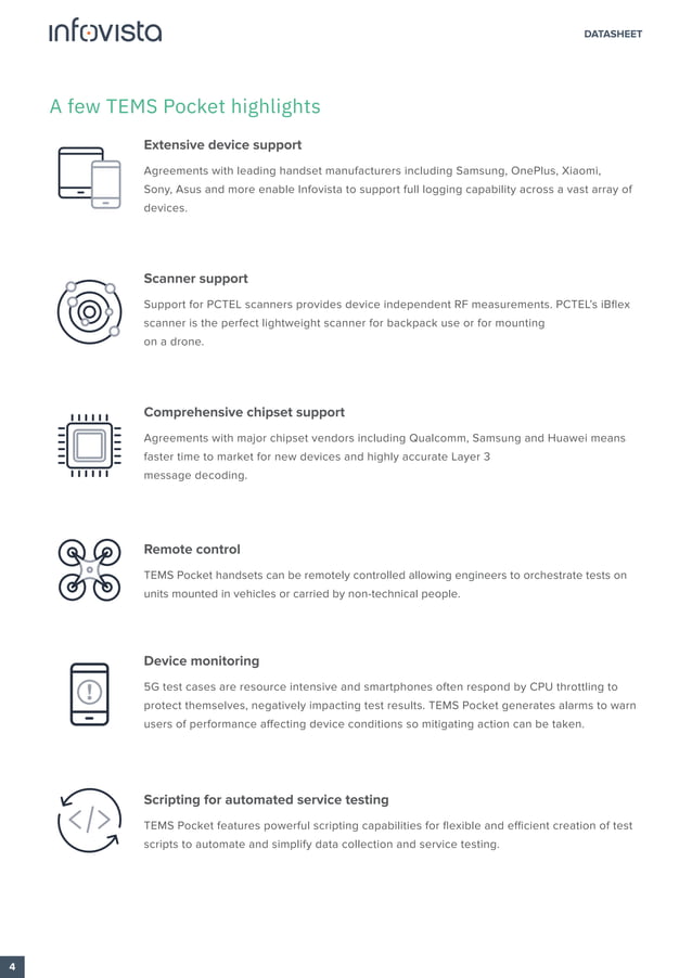 TEMS™ Pocket | Datasheet | Infovista | PDF | Computer Networking | Computing