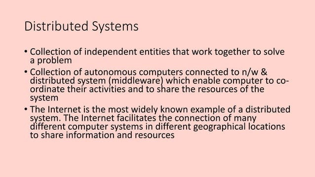 Introduction to Distributed System in pptx | PPT