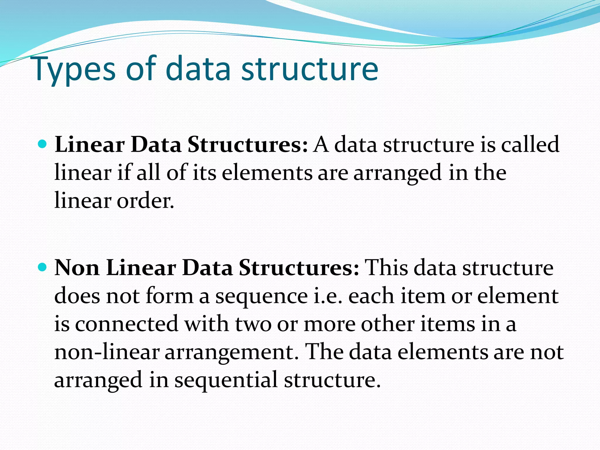 introduction to Data Structure and classification | PPTX