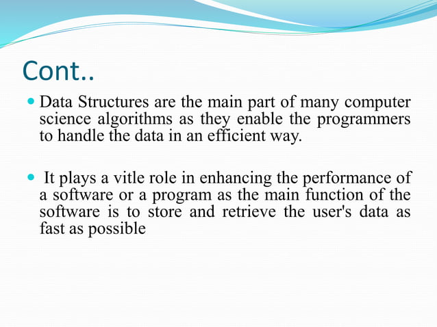 introduction to Data Structure and classification | PPTX | Databases | Computer Software and ...