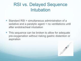 Delayed sequence intubation | PPT | Free Download