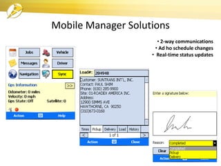 DSi Transport Manager solution overview 2013 | PPTX | Logistics | Business