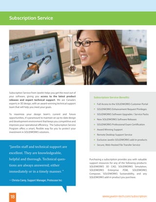 Javelin SOLIDWORKS Brochure | PDF