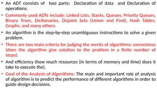 Data Structures using java notes for MCA | PPT