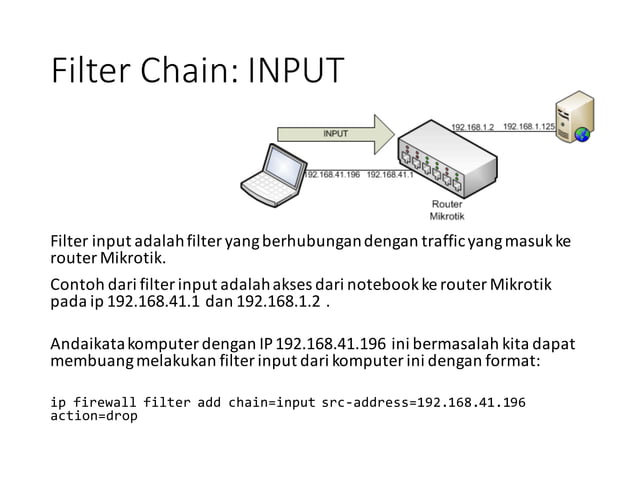 Firewall Dasar Pada Router MikroTik | PDF