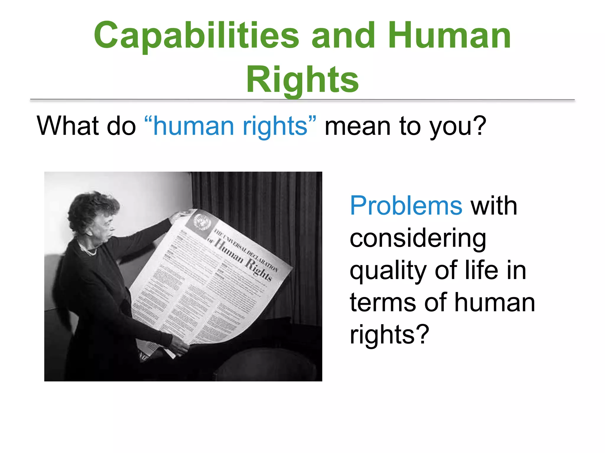 Martha Nussbaum on the "capabilities approach" | PPTX