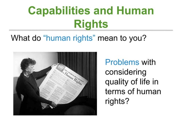 Martha Nussbaum on the "capabilities approach" | PPTX