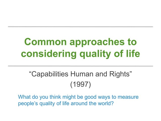 Martha Nussbaum on the "capabilities approach" | PPTX