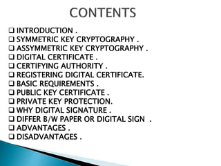 Digital signatures | PPT