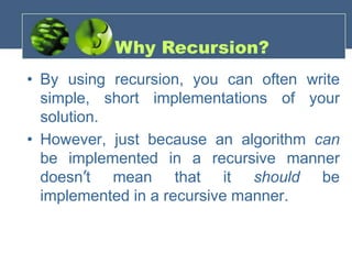 Types Of Recursion in C++, Data Stuctures by DHEERAJ KATARIA | PPTX ...