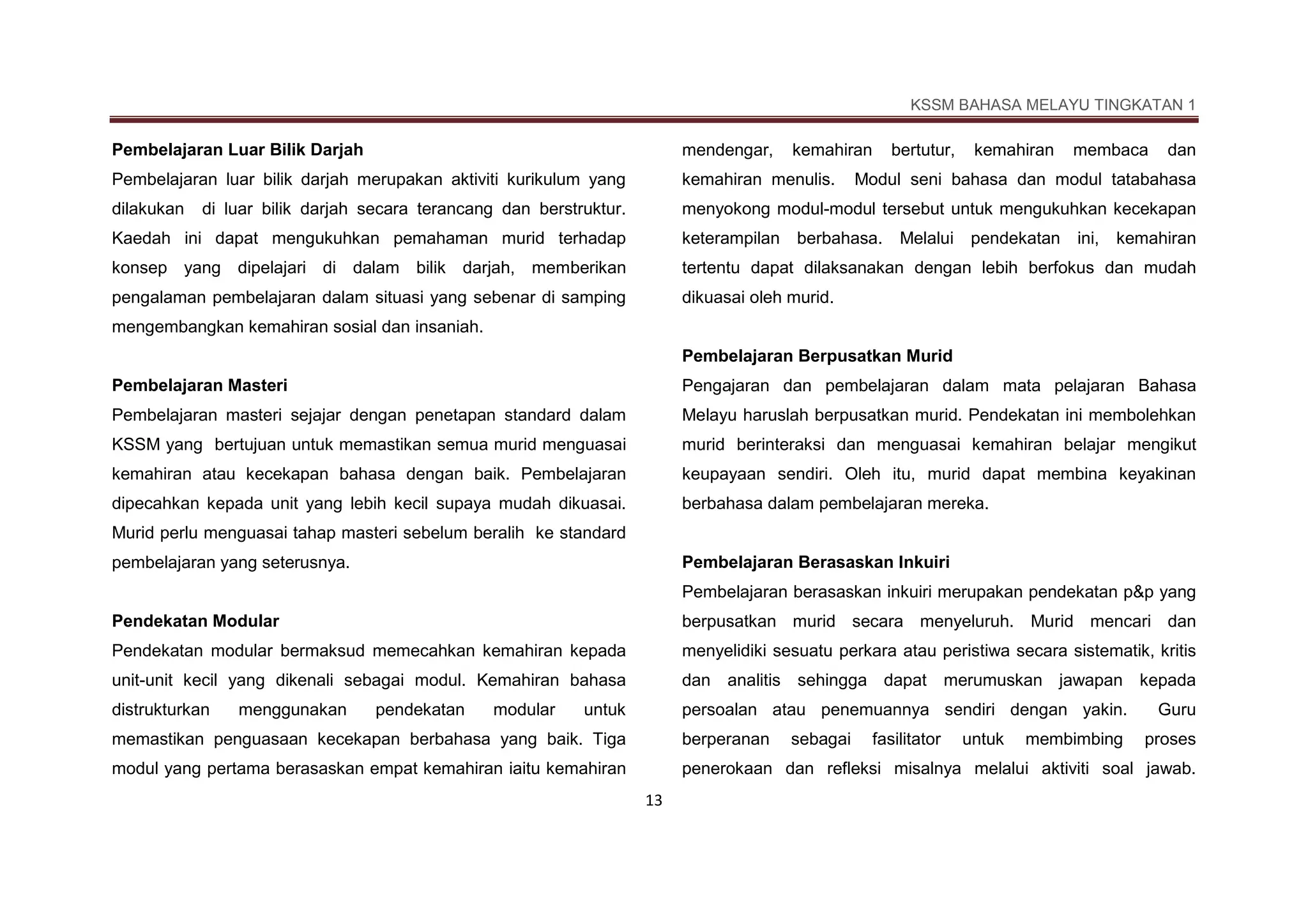 Dskp kssm bahasa melayu tingkatan 1 | PDF