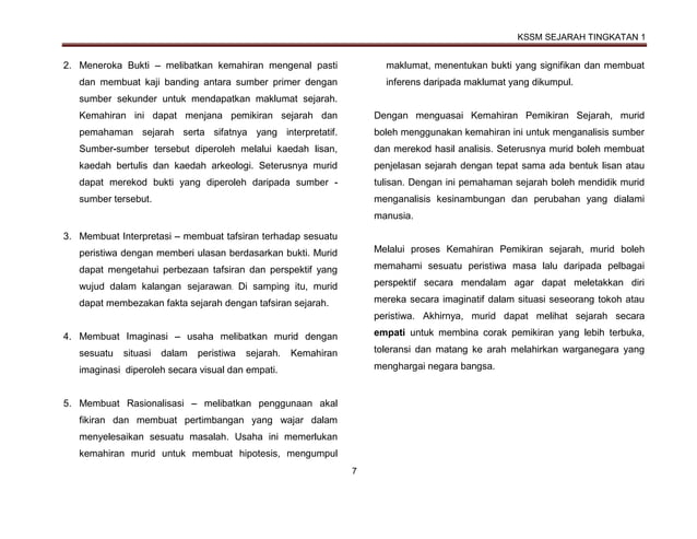 DSKP KSSM SEJARAH TING 1 dokumen standard kurikulum dan pentaksiran sejarah | PDF