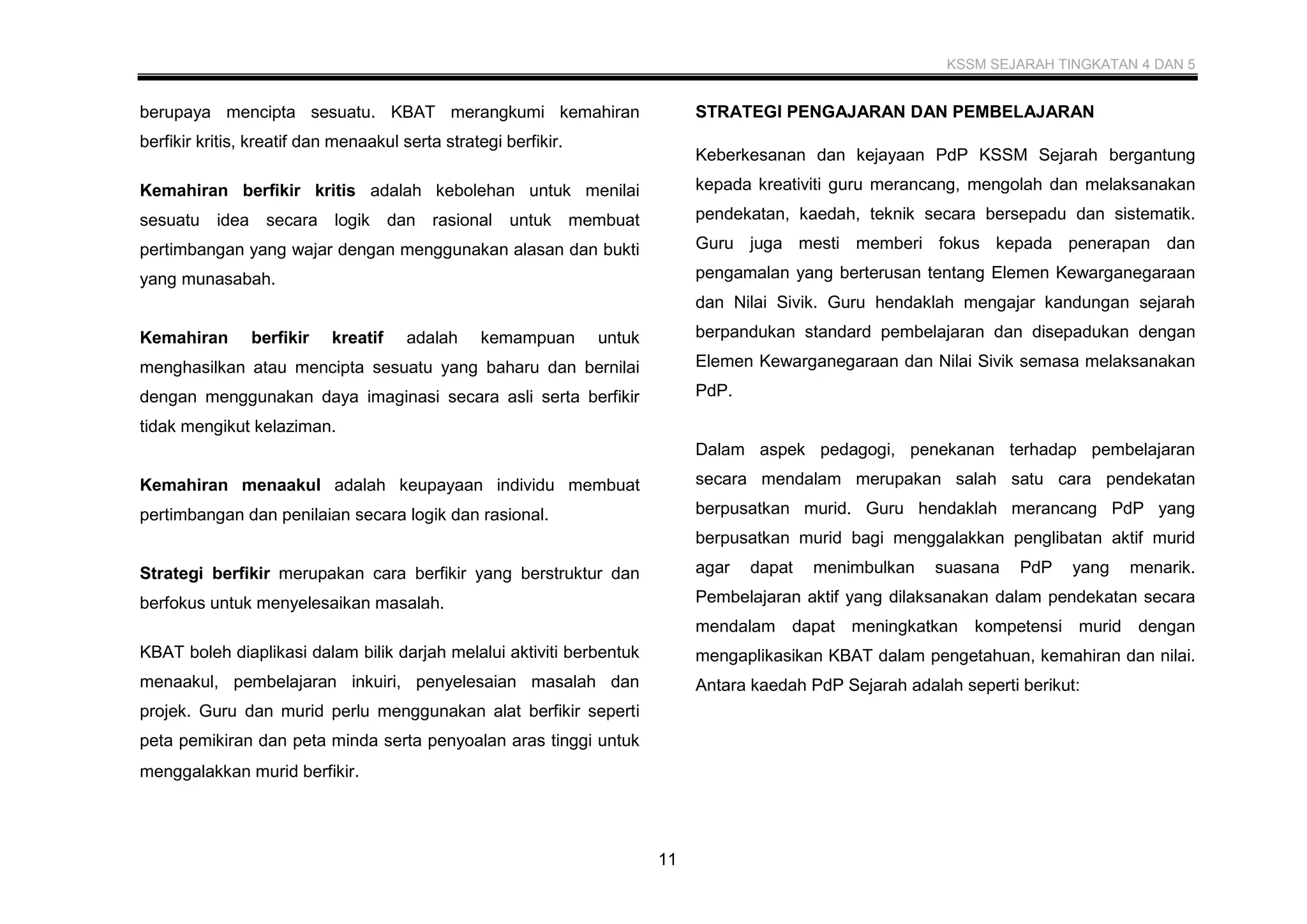 Dskp kssm sejarah tingkatan 4 dan 5 | PDF