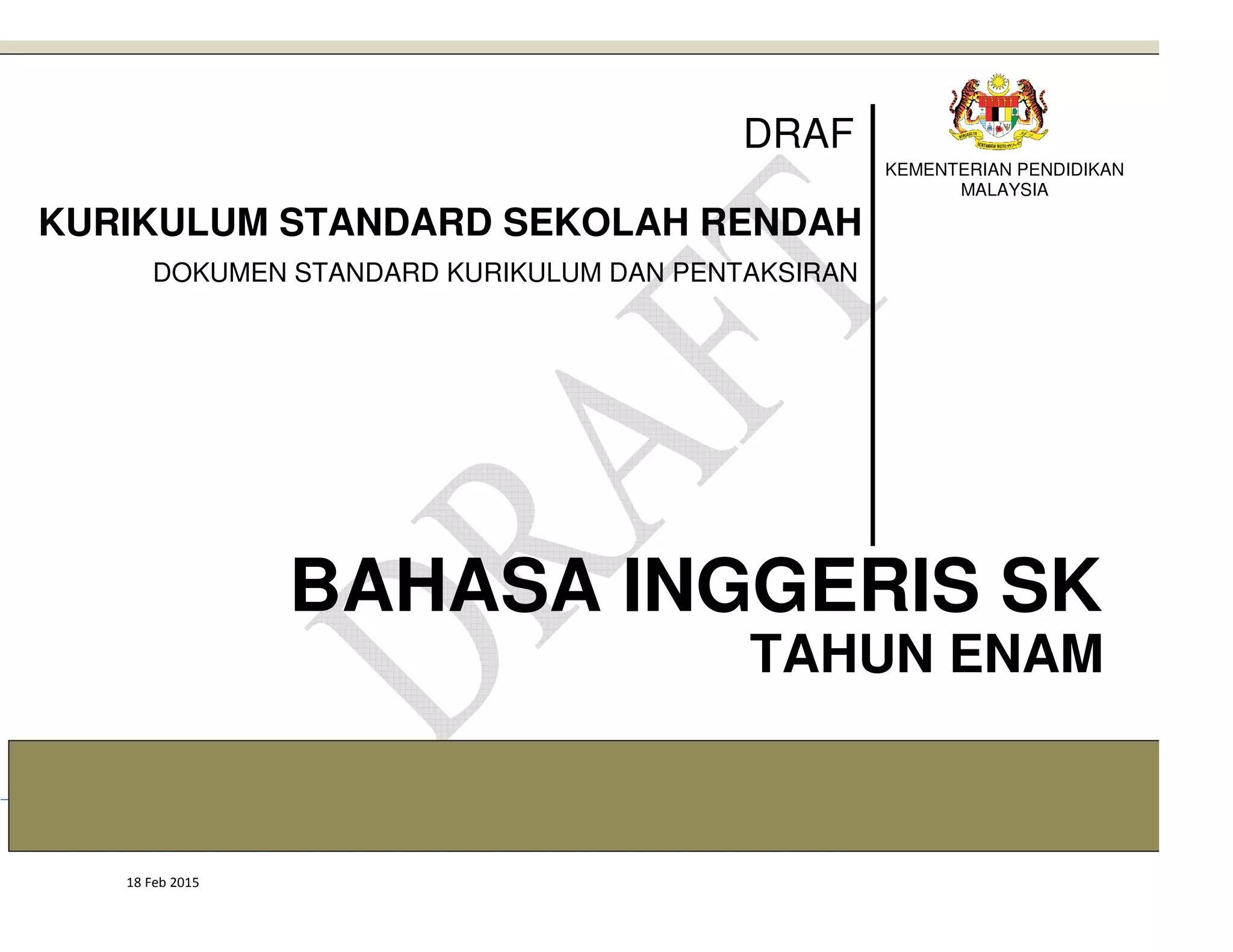 Dskp kssr bahasa inggeris tahun 6 | PPT