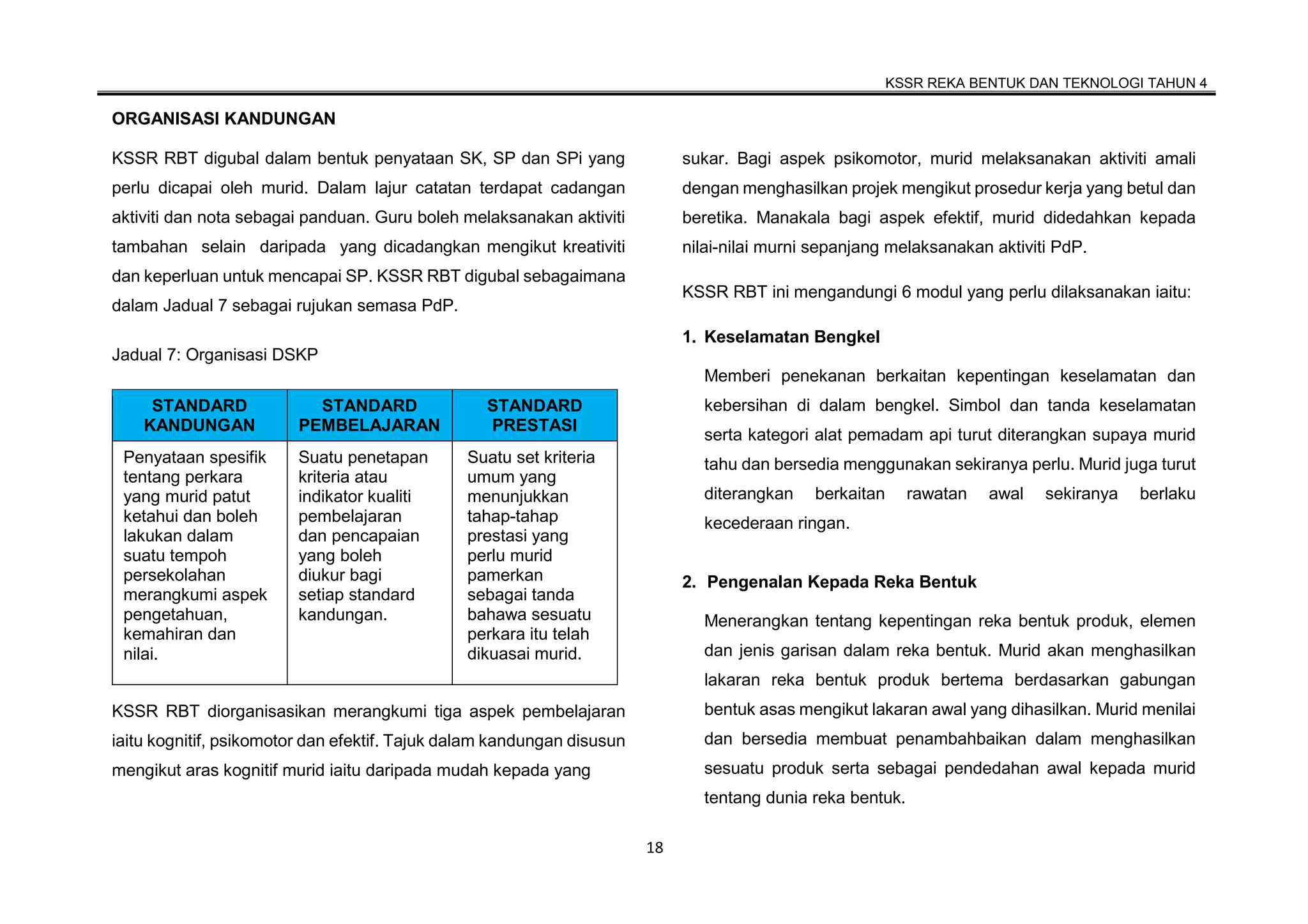 DSKP KSSR SEMAKAN 2017 REKA BENTUK DAN TEKNOLOGI TAHUN 4 2020 | PDF
