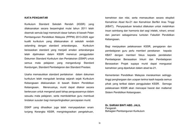 Dskp kssr semakan bm thn 3 | PDF