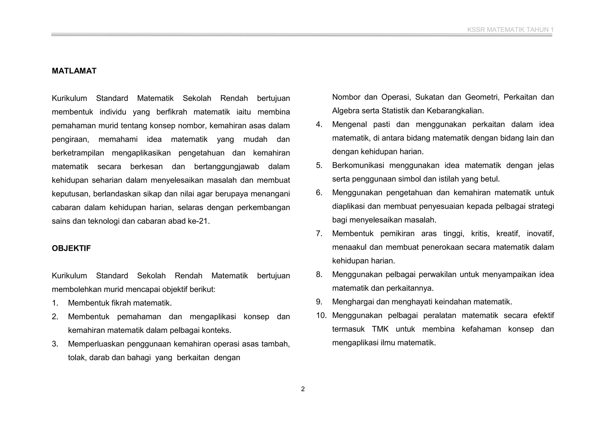 DSKP MATEMATIK TAHUN 1.pdf