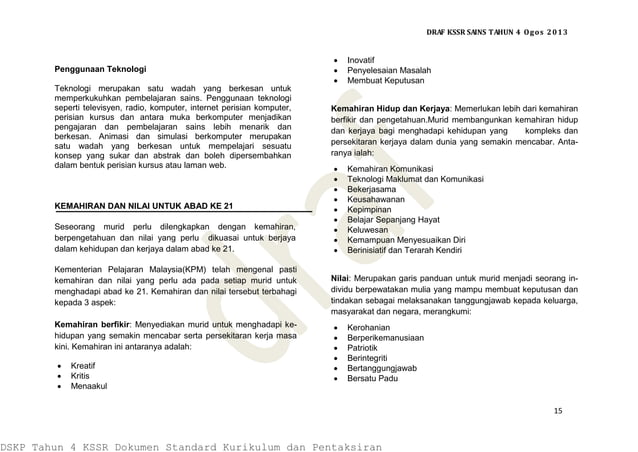 Dskp sains tahun 4 | PPT