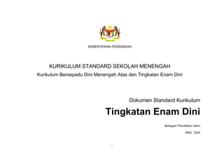 DOKUMEN STANDARD KURIKULUM STAM 2025 TERBARU | PDF