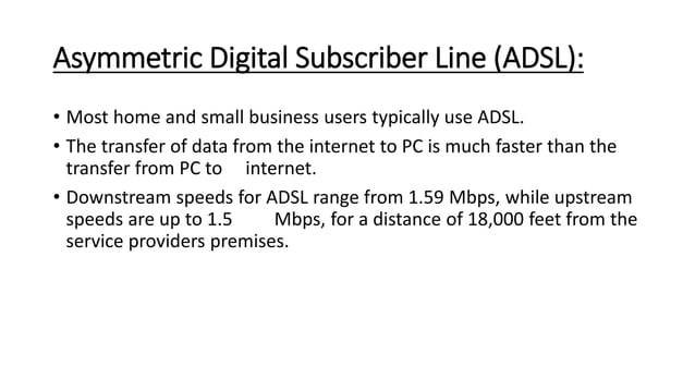Dsl | PPTX | Computer Networking | Computing