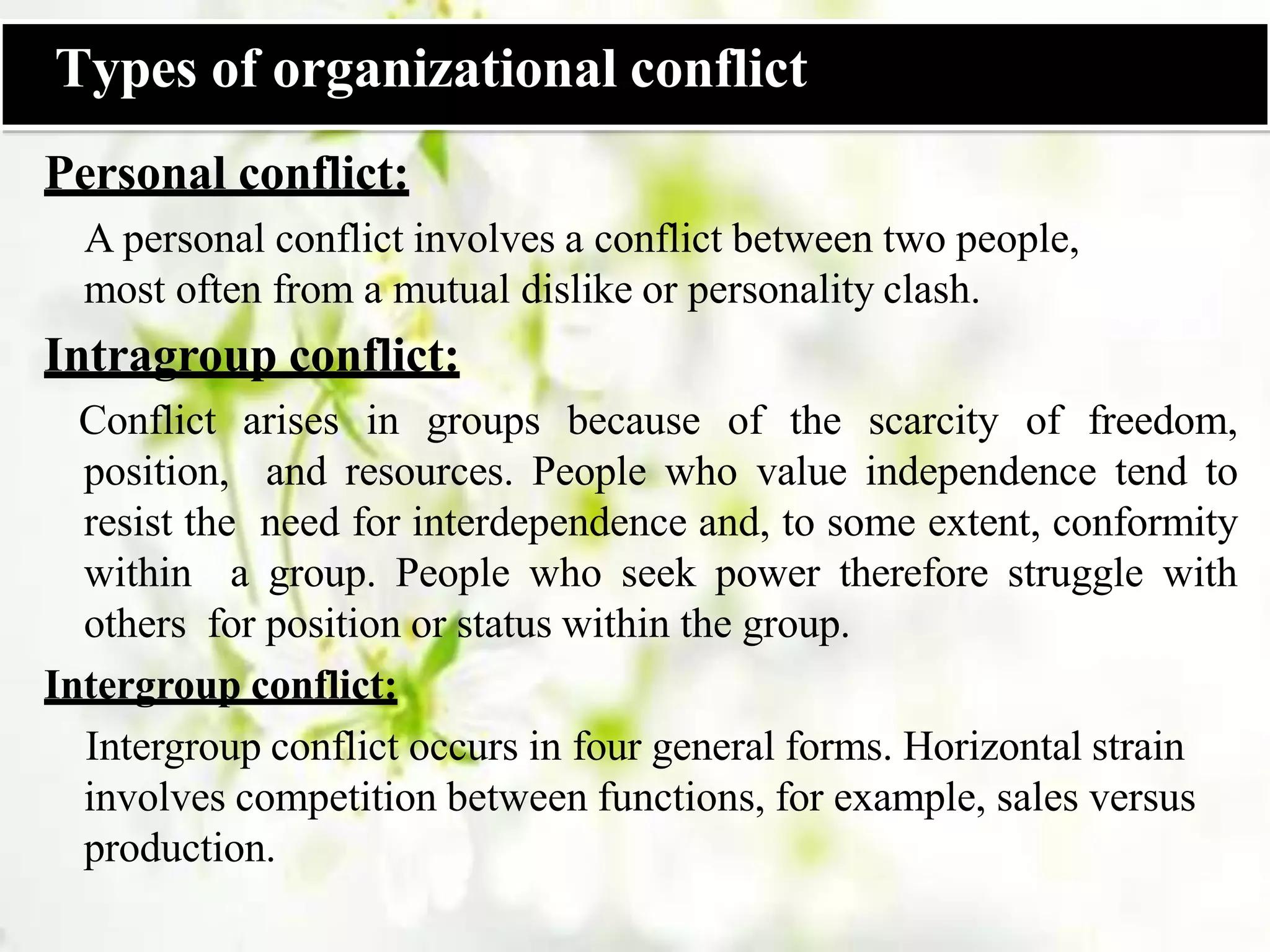 Managing Conflict in Organization | PPTX