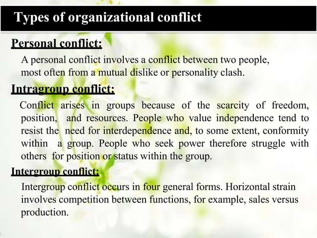 Managing Conflict in Organization | PPTX | Business | Business and Finance