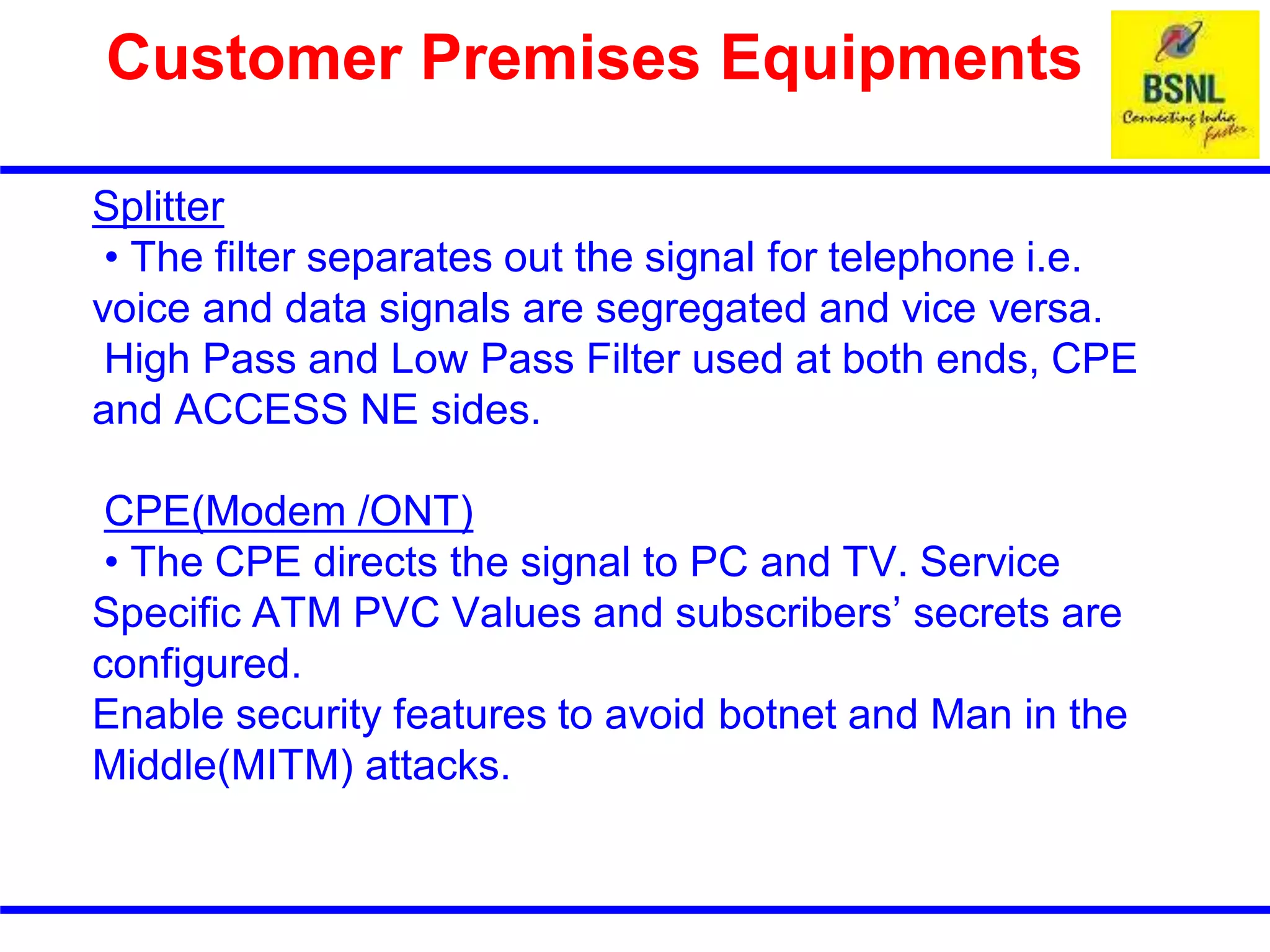 dmt modulation cpe security in wifi Dsl adsl cpe conf | PPT