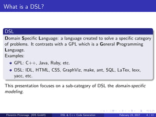 Domain Specific Languages and C++ Code Generation | PDF | Web Development | Internet