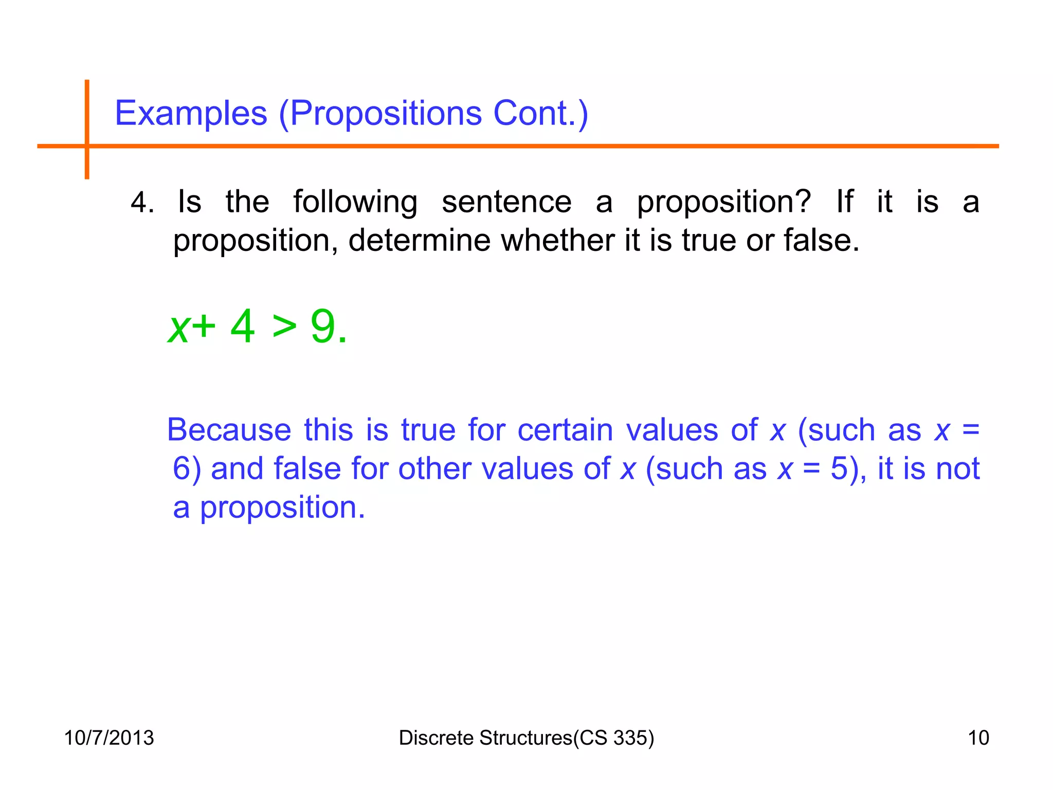 Discrete Structures. Lecture 1 | PDF