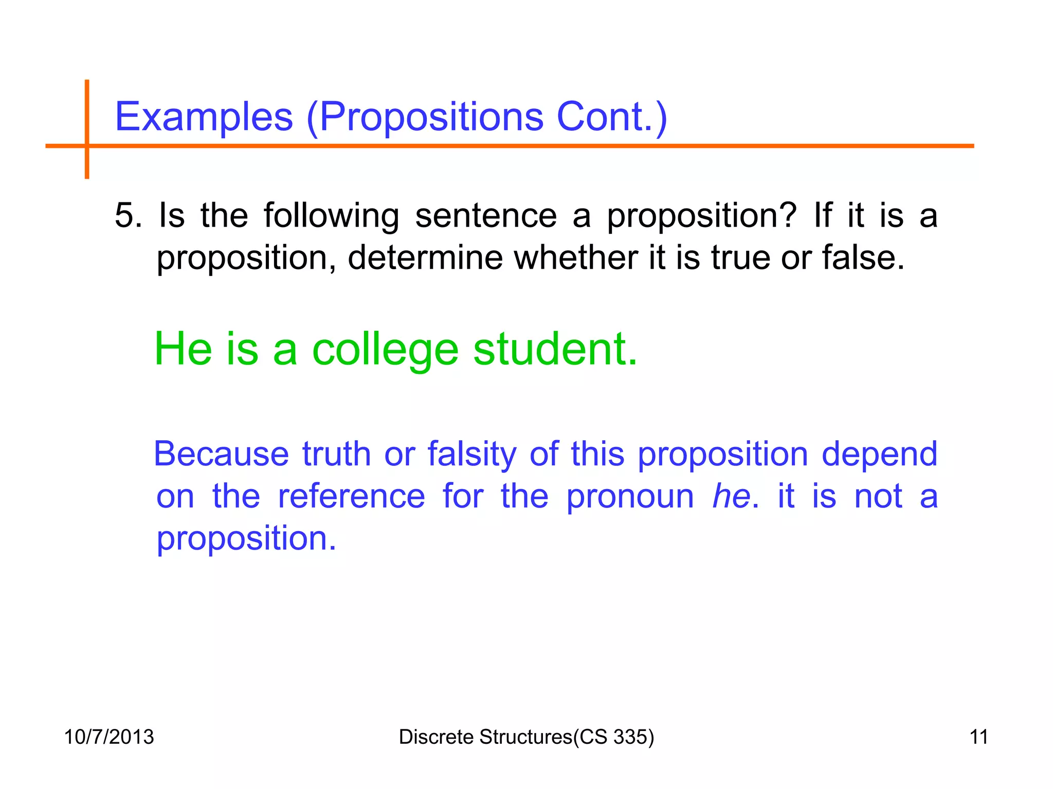 Discrete Structures. Lecture 1 | PDF