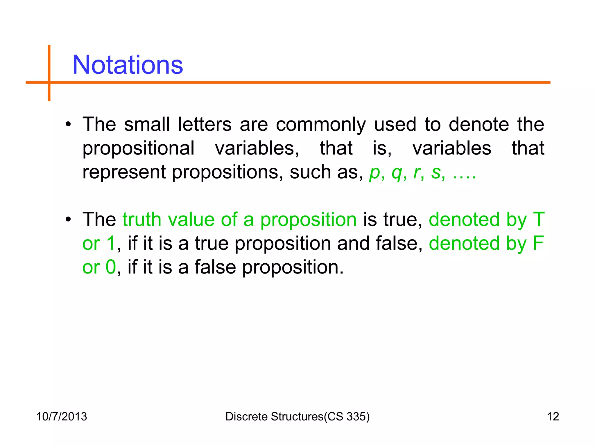Discrete Structures. Lecture 1 | PDF