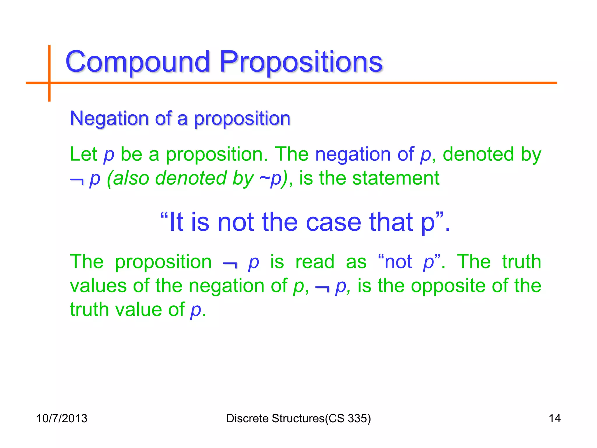 Discrete Structures. Lecture 1 | PDF