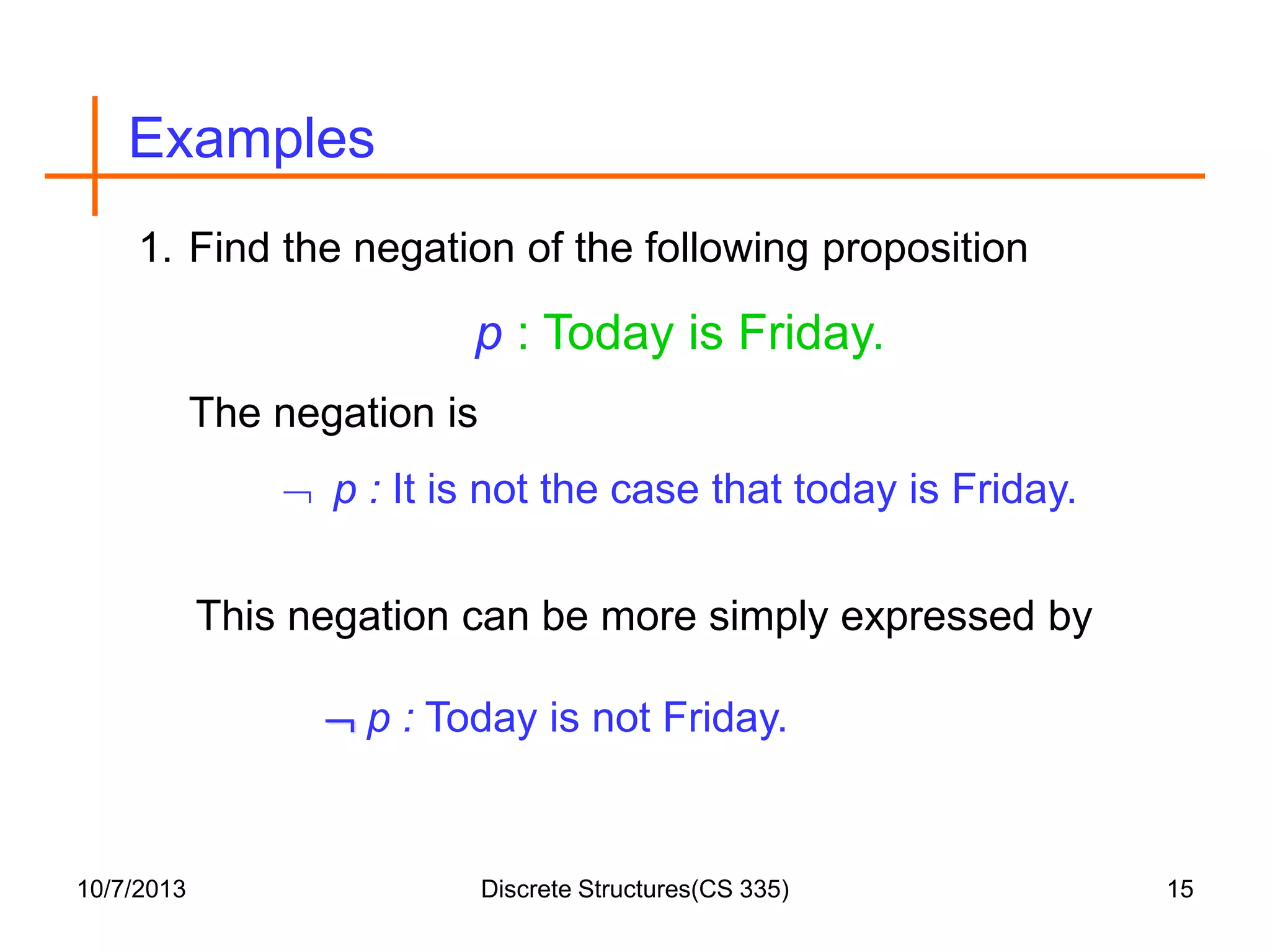 Discrete Structures. Lecture 1 | PDF