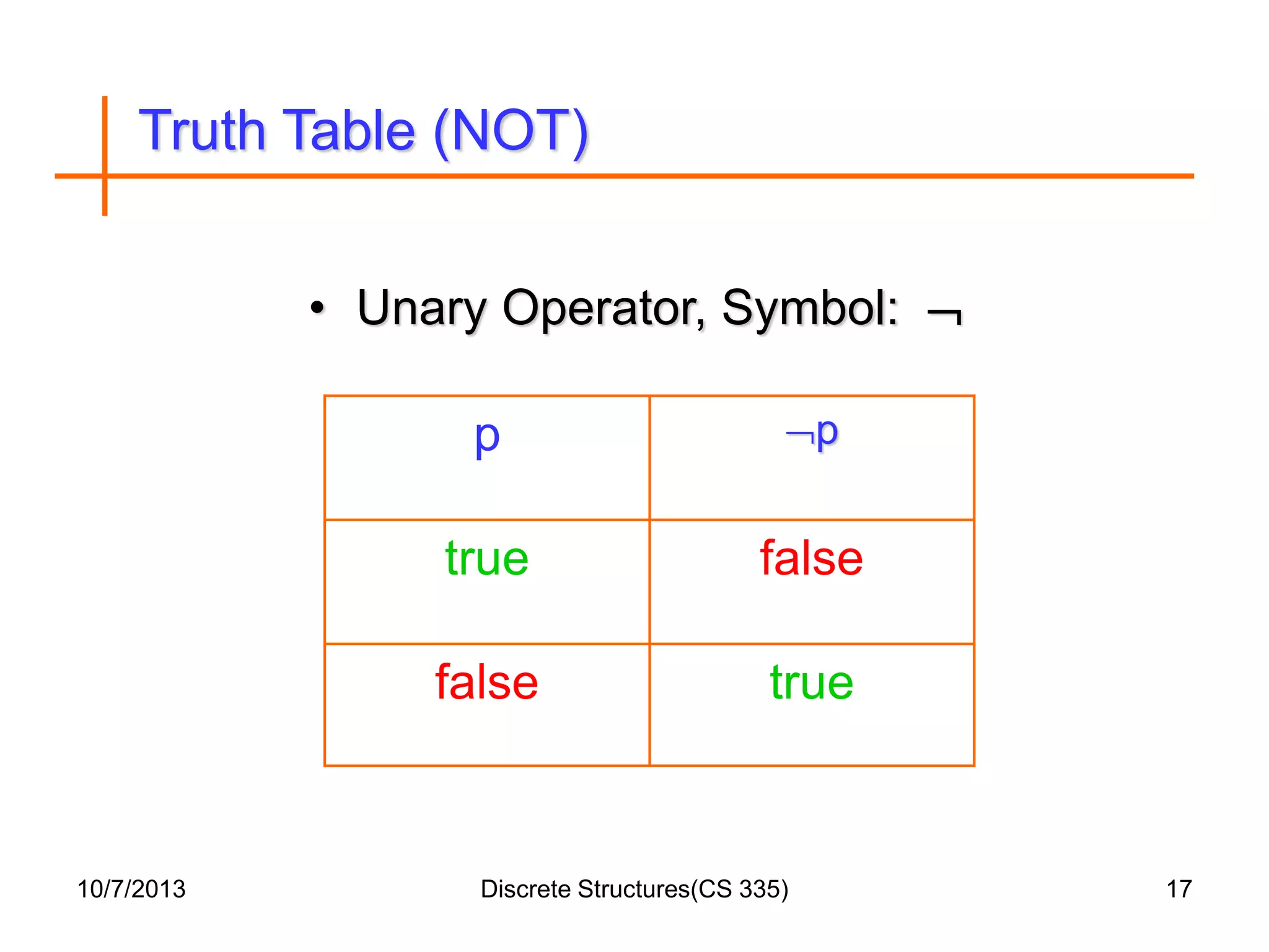 Discrete Structures. Lecture 1 | PDF