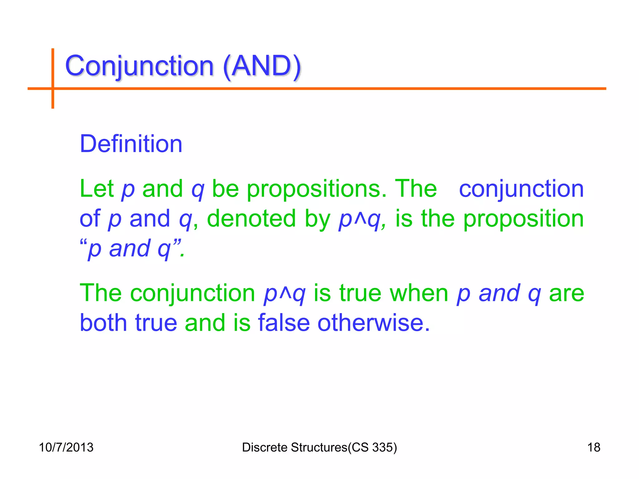 Discrete Structures. Lecture 1 | PDF