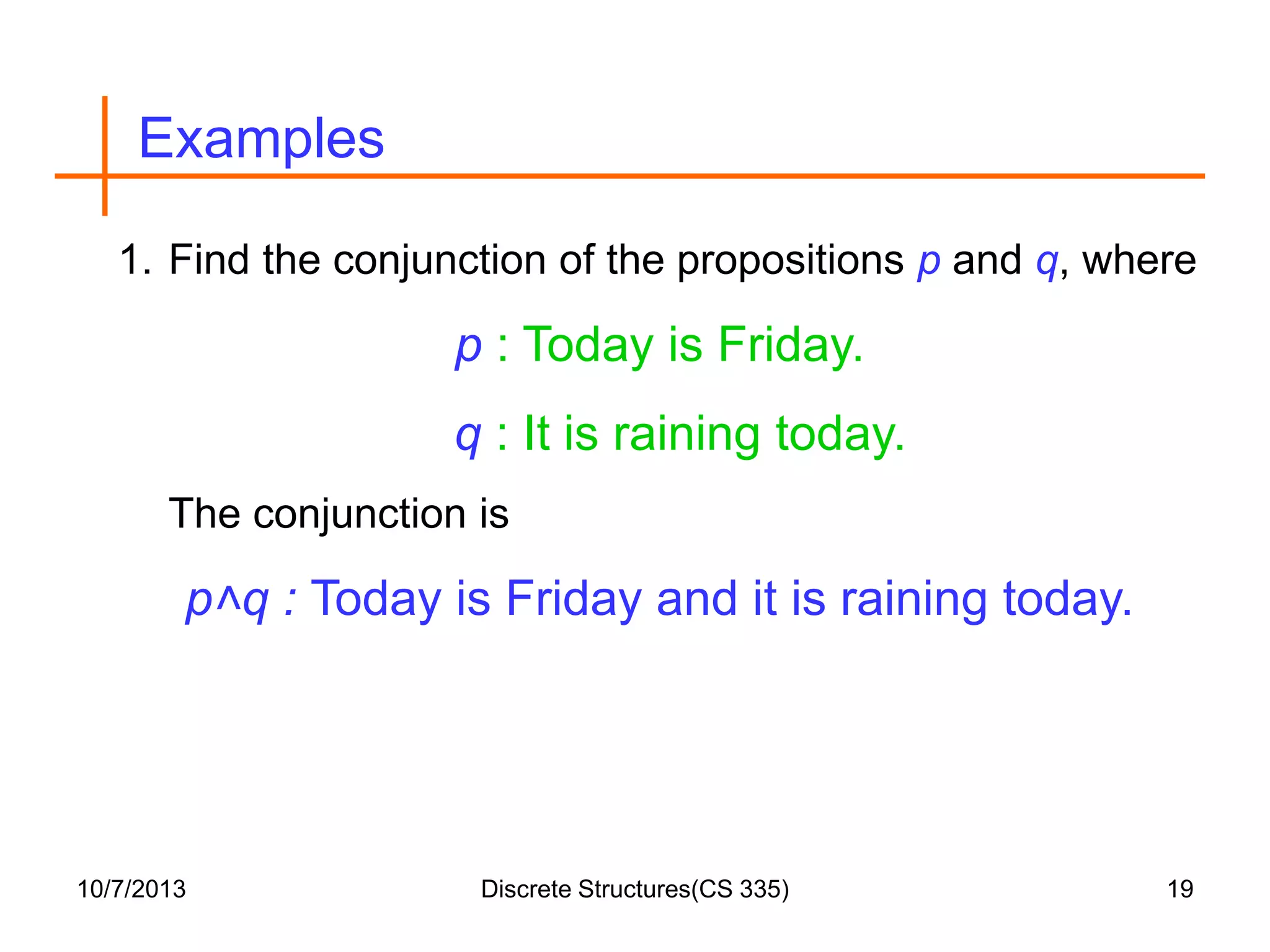 Discrete Structures. Lecture 1 | PDF