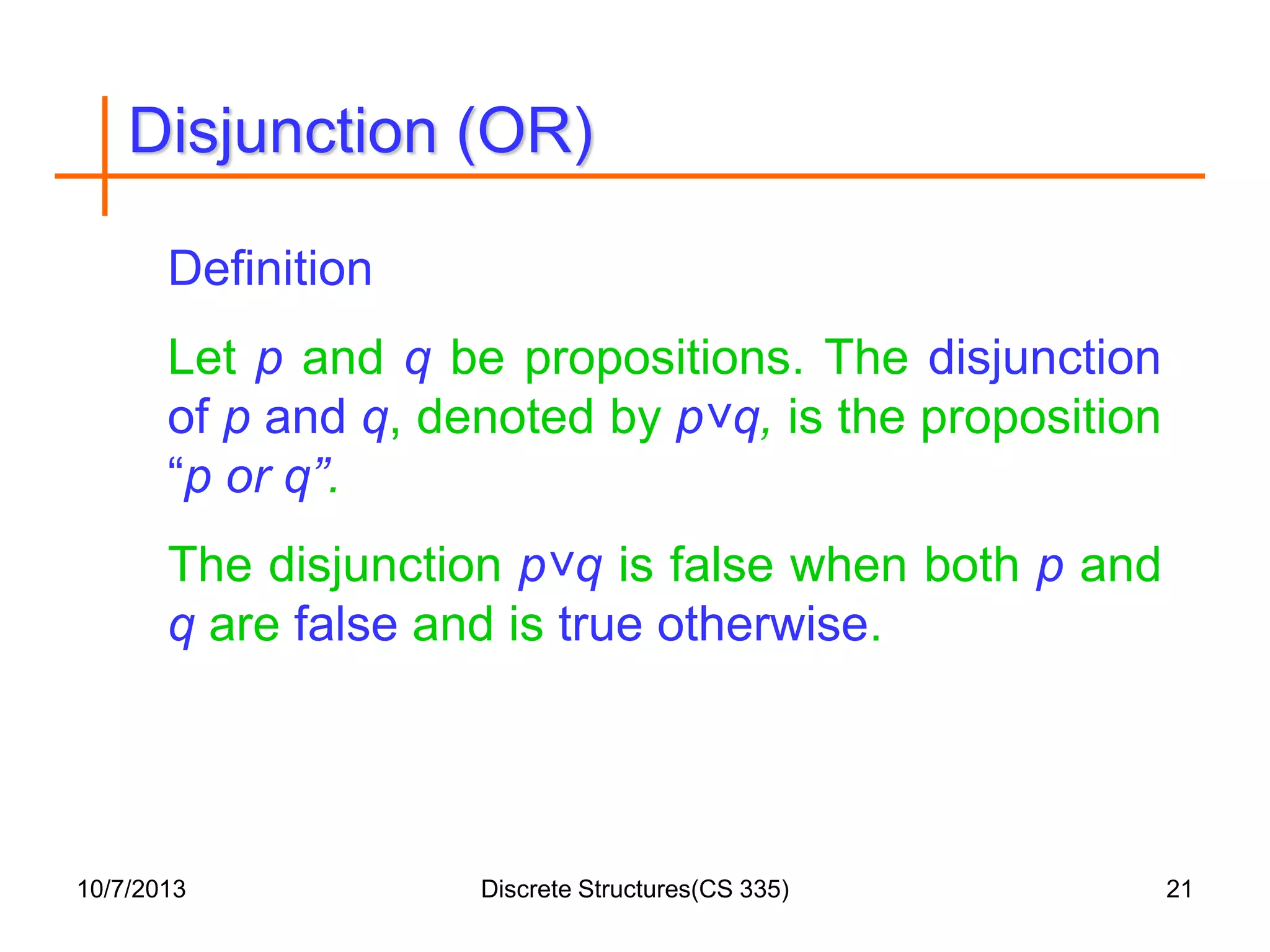 Discrete Structures. Lecture 1 | PDF