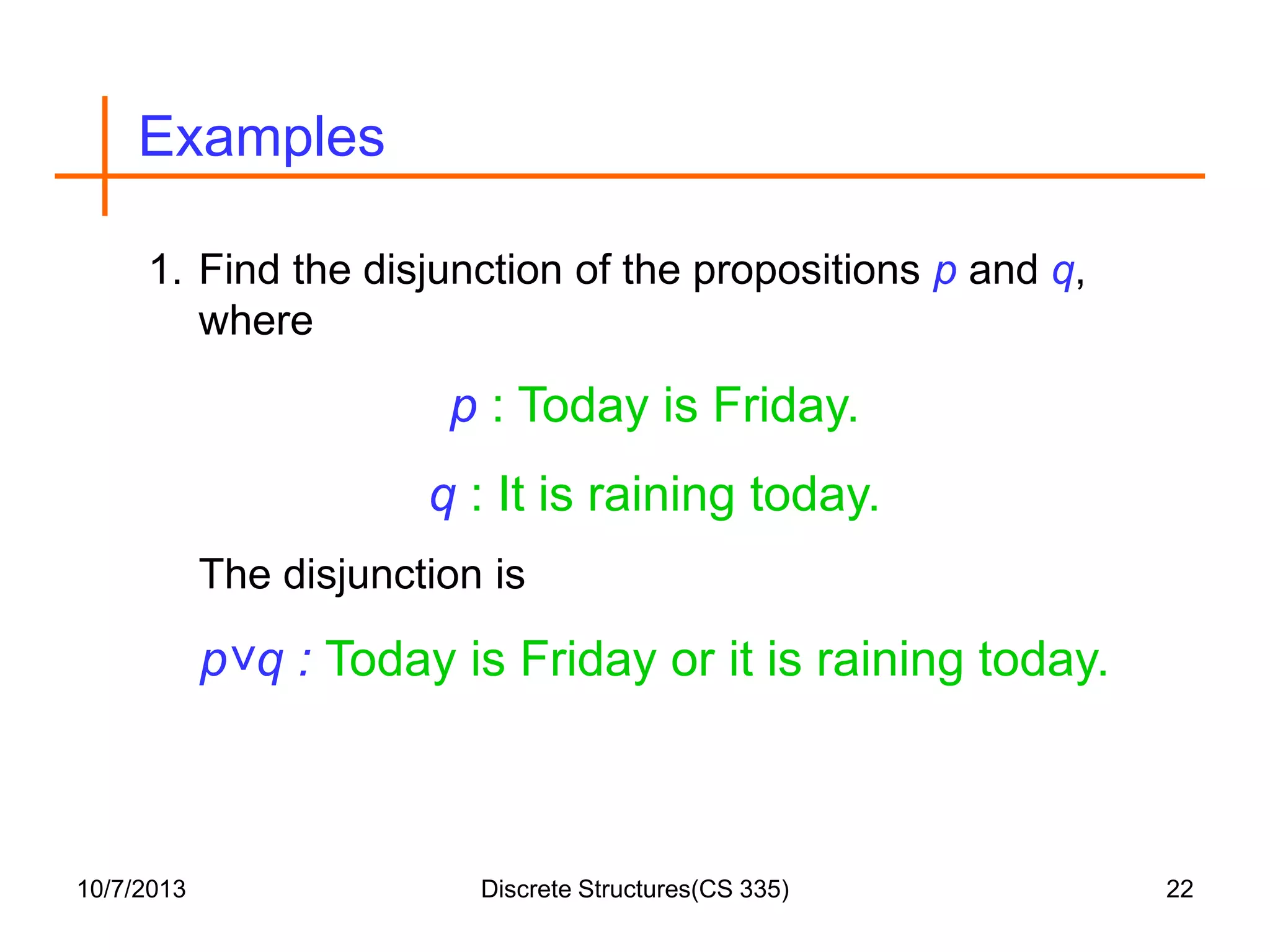 Discrete Structures. Lecture 1 | PDF