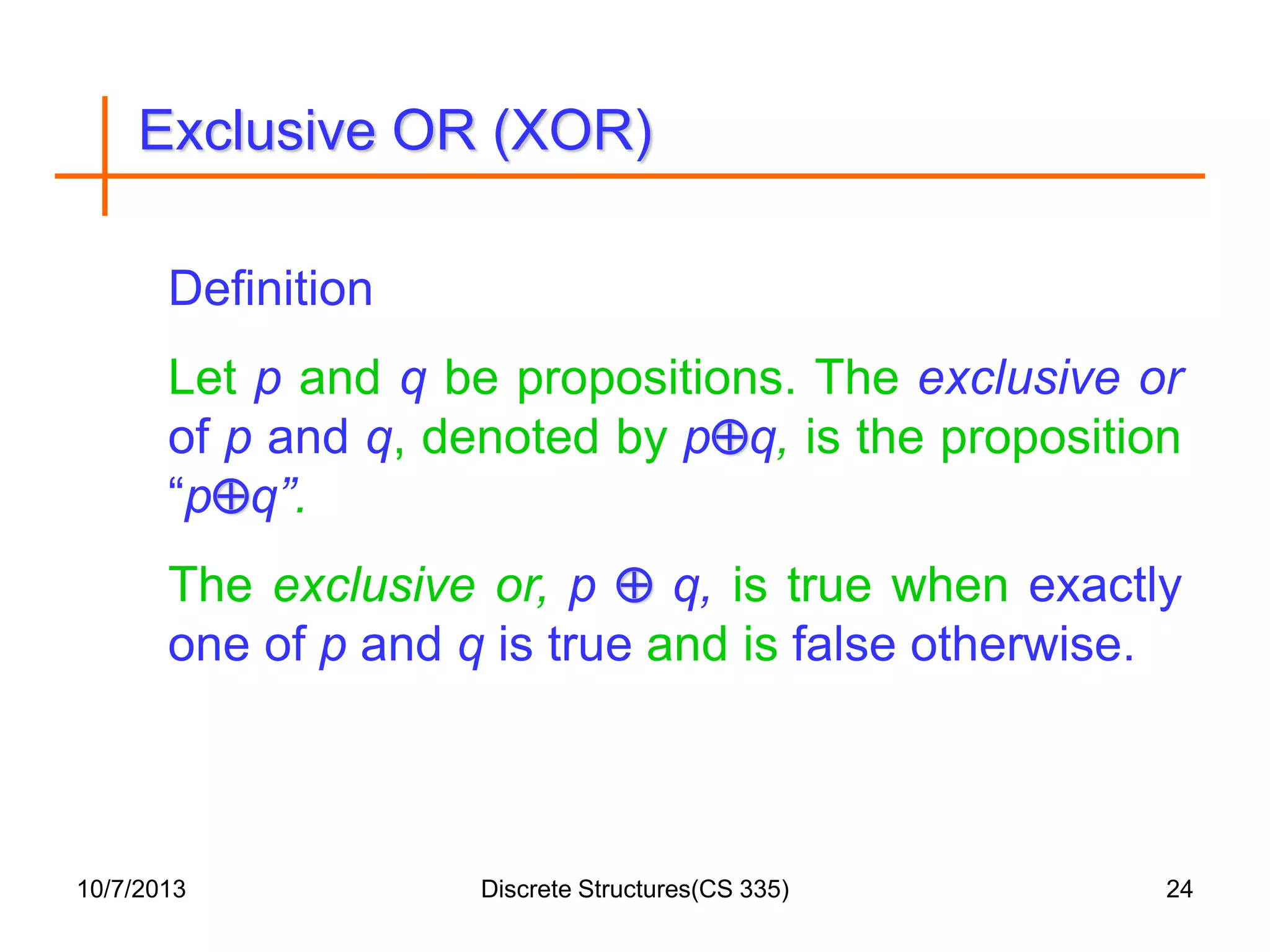 Discrete Structures. Lecture 1 | PDF