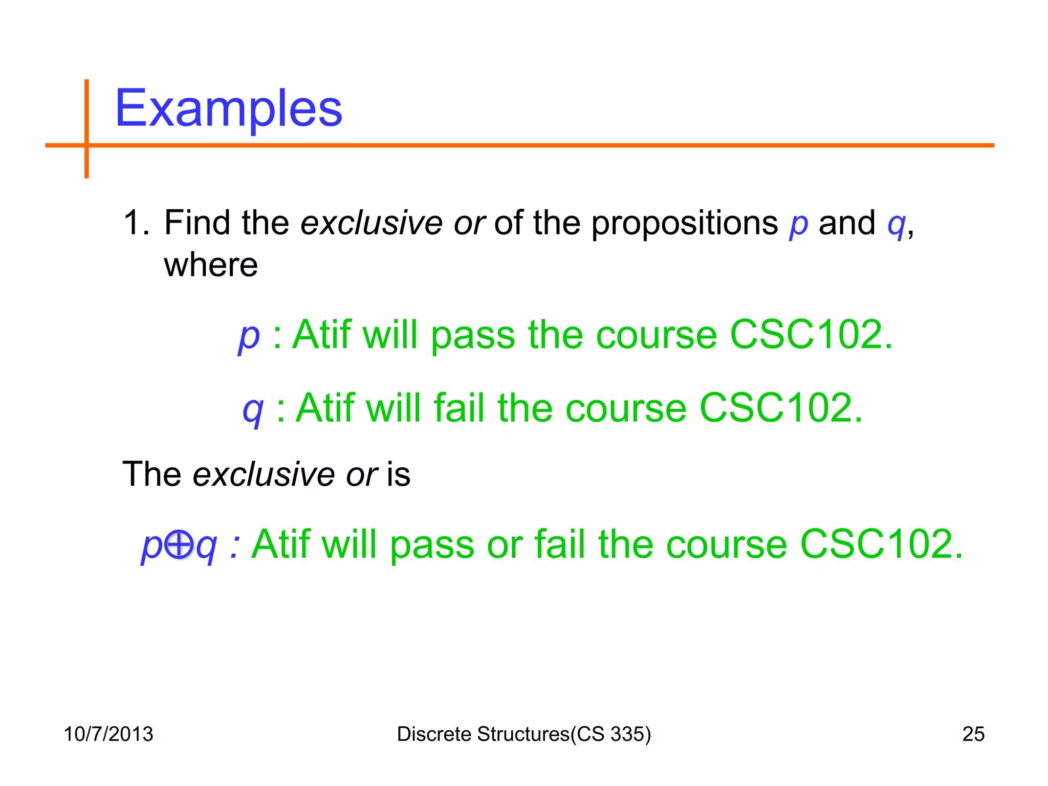 Discrete Structures. Lecture 1 | PDF