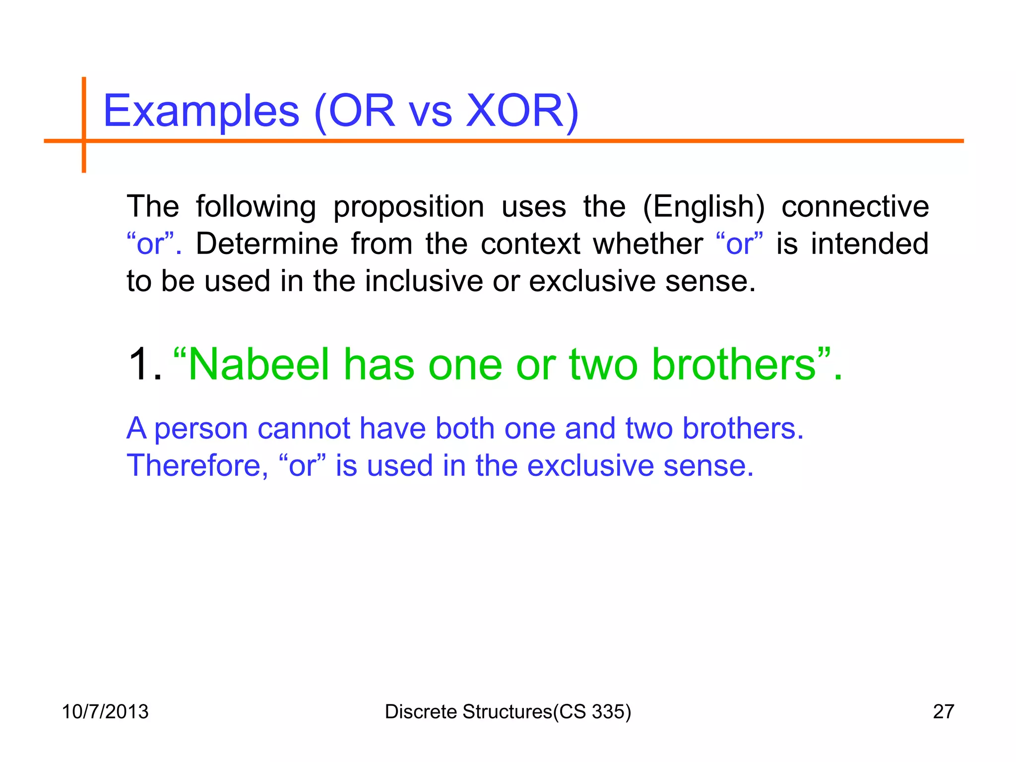 Discrete Structures. Lecture 1 | PDF