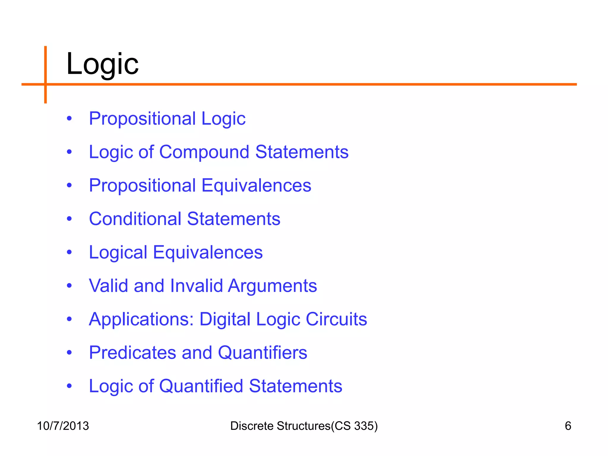 Discrete Structures. Lecture 1 | PDF