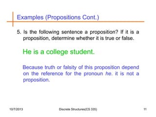 Discrete Structures. Lecture 1 | PDF