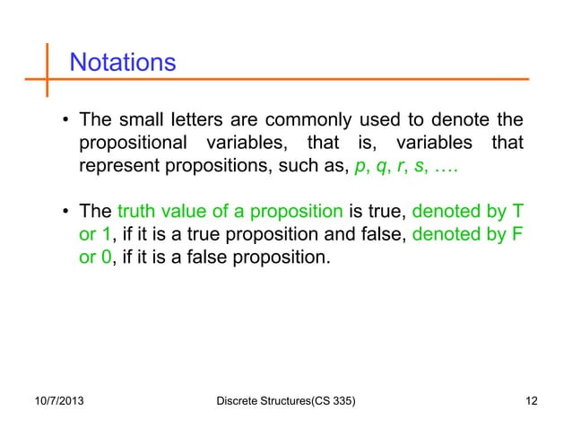 Discrete Structures. Lecture 1 | PDF