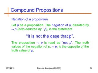 Discrete Structures. Lecture 1 | PDF