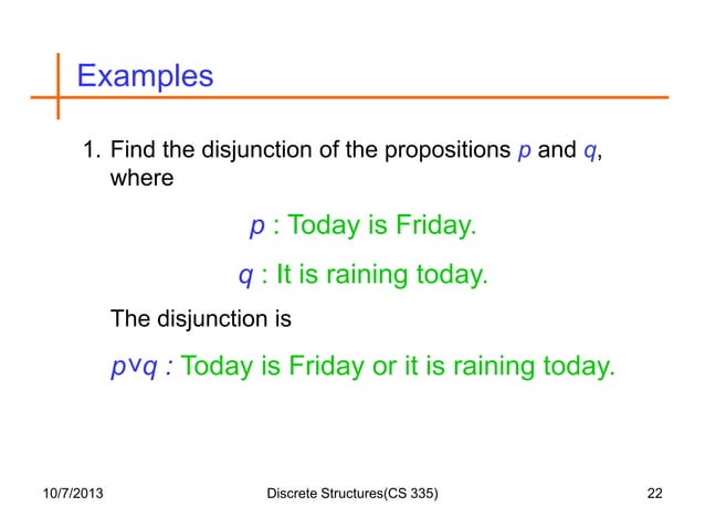Discrete Structures. Lecture 1 | PDF