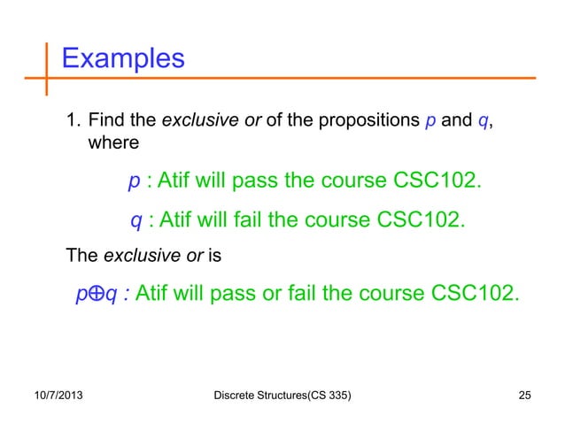 Discrete Structures. Lecture 1 | PDF
