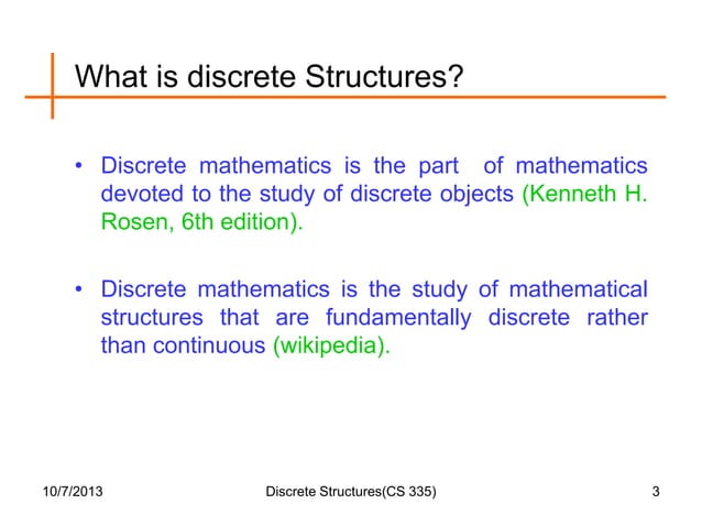 Discrete Structures. Lecture 1 | PDF