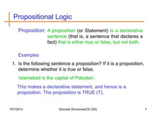 Discrete Structures. Lecture 1 | PDF