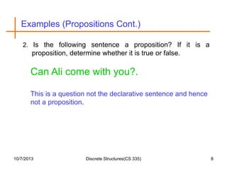 Discrete Structures. Lecture 1 | PDF